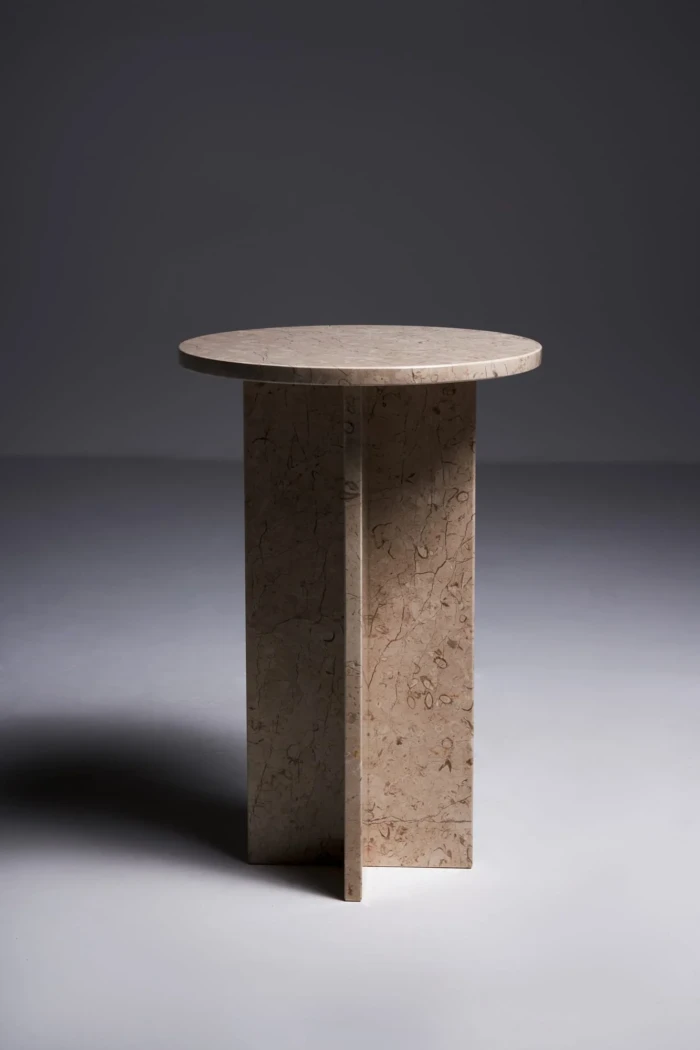 mediator maya - marble round table - lamaro designs