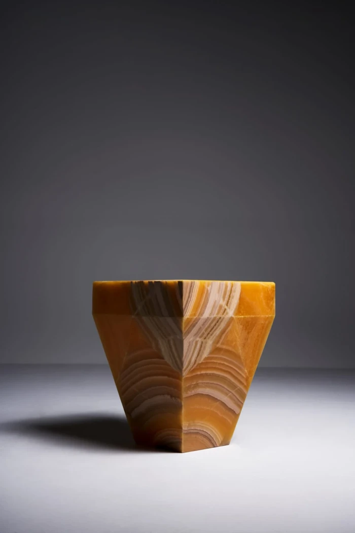 shaper miel – marble side table – lamaro designs