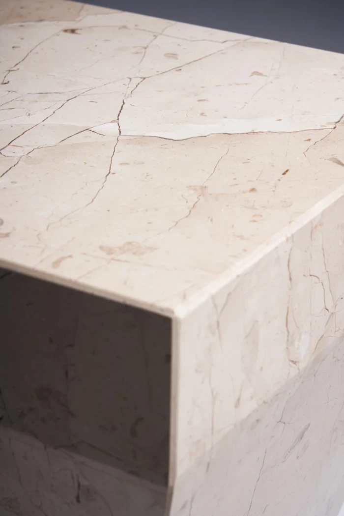 shaper maya – marble side table – lamaro designs