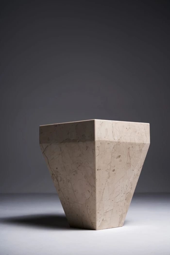 shaper maya – marble side table – lamaro designs