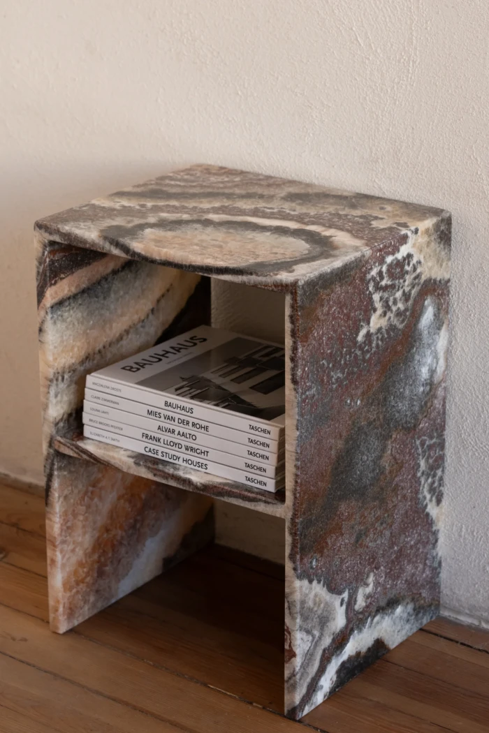 sideliner multicolor – marble side table - lamaro designs